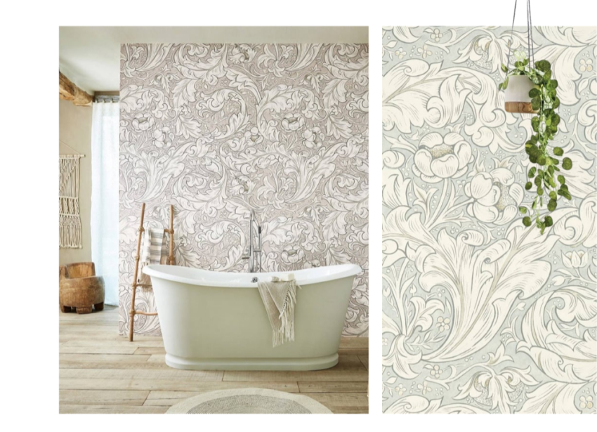 Luxury Floral Pattern Wallpaper from Morris and Co!