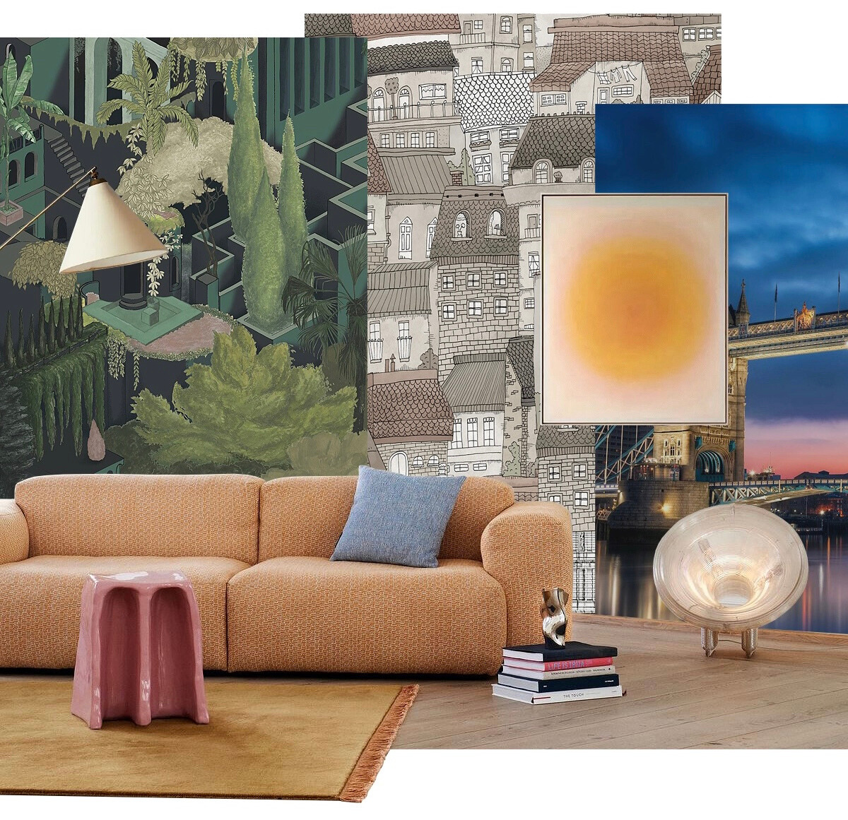 Get Unique Memories with Mural Metropolitan Stories Wallpaper